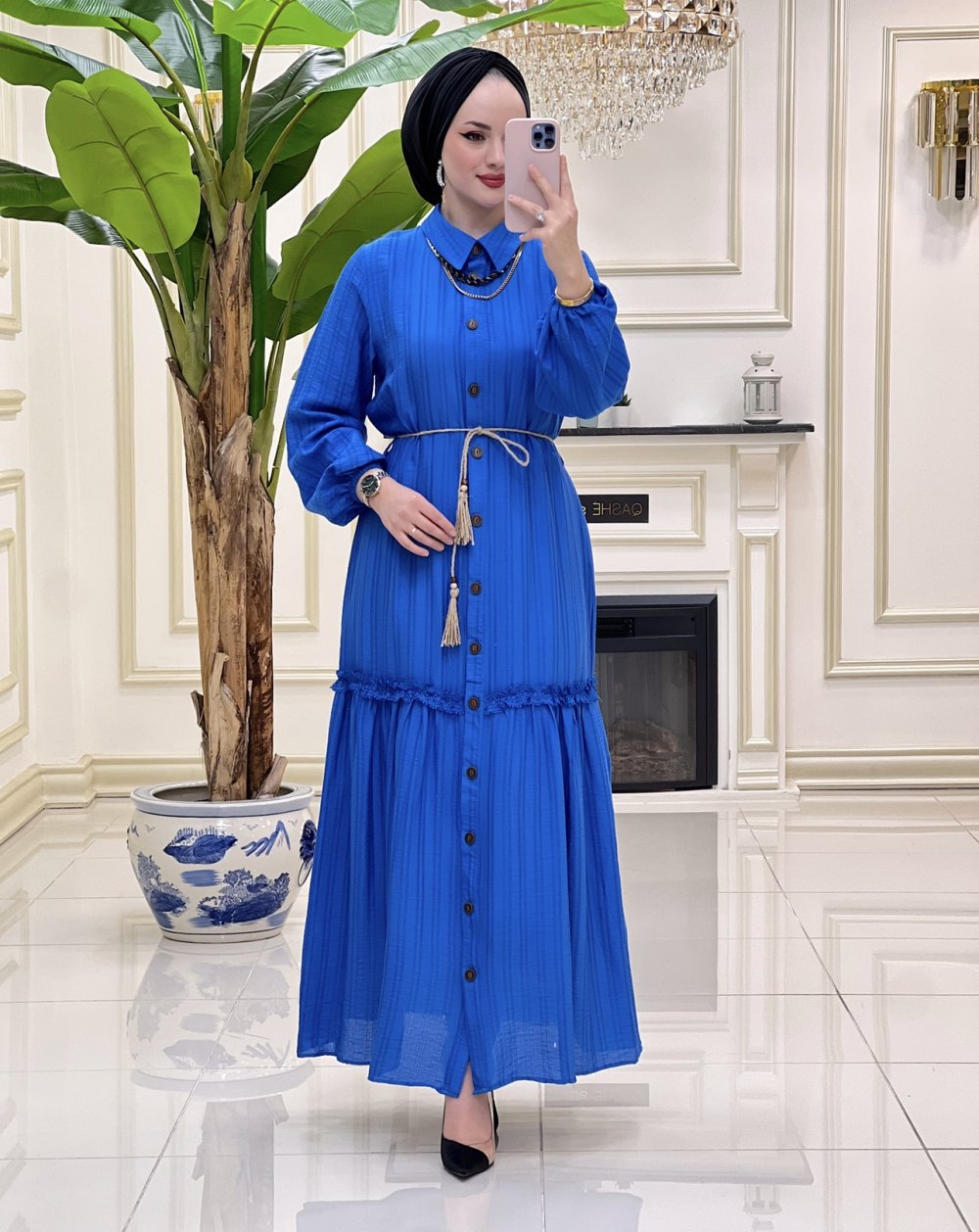 Btk Poem Elbise 5804 İndigo Modelleri En Uygun Fiyatlarla