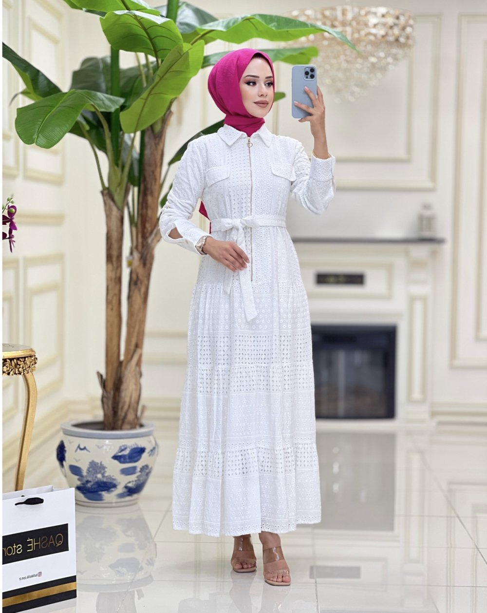 Btk poem elbise 6124 beyaz Modelleri En Uygun Fiyatlarla